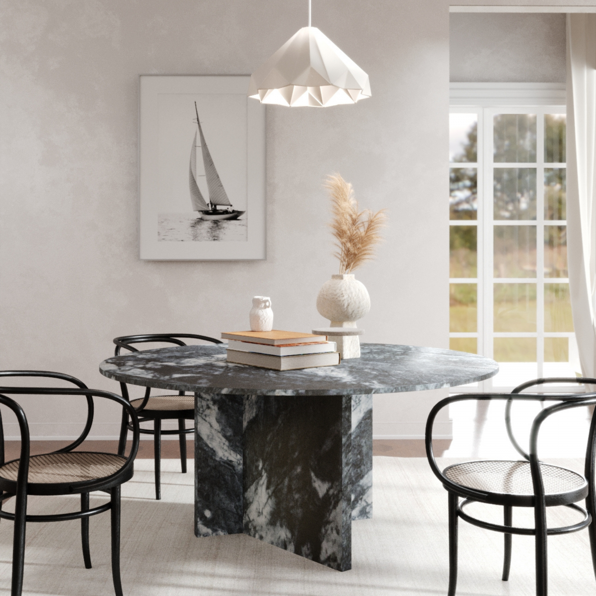 OIA | Rohe Dining Table - 160101010202-bardiglio_laguna | OIA Design